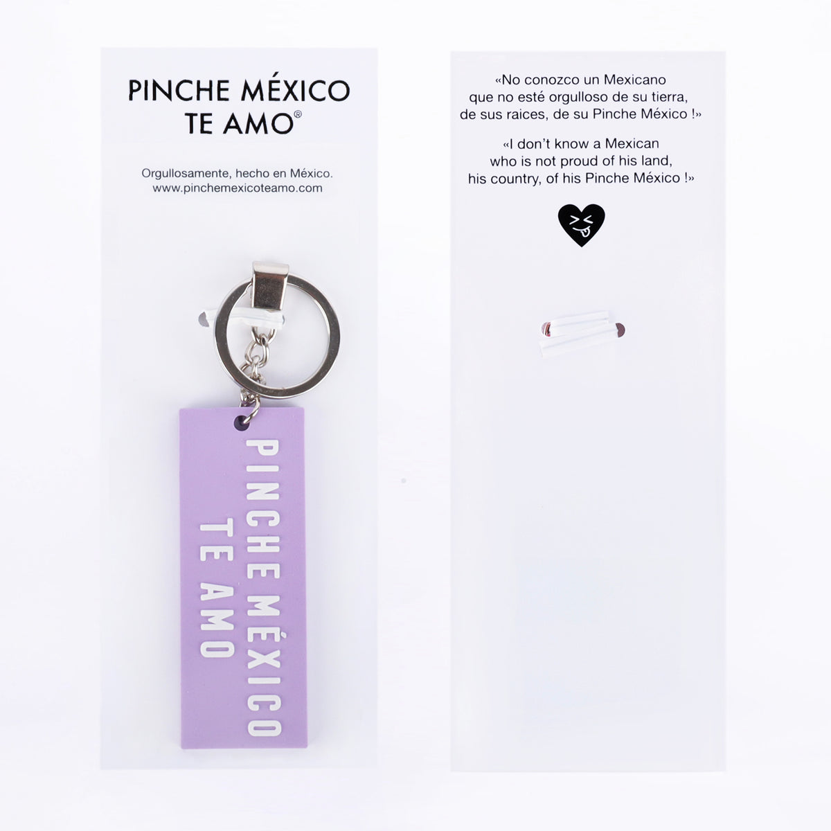 LLAVERO PVC PMTA MORADO – PINCHE MEXICO TE AMO